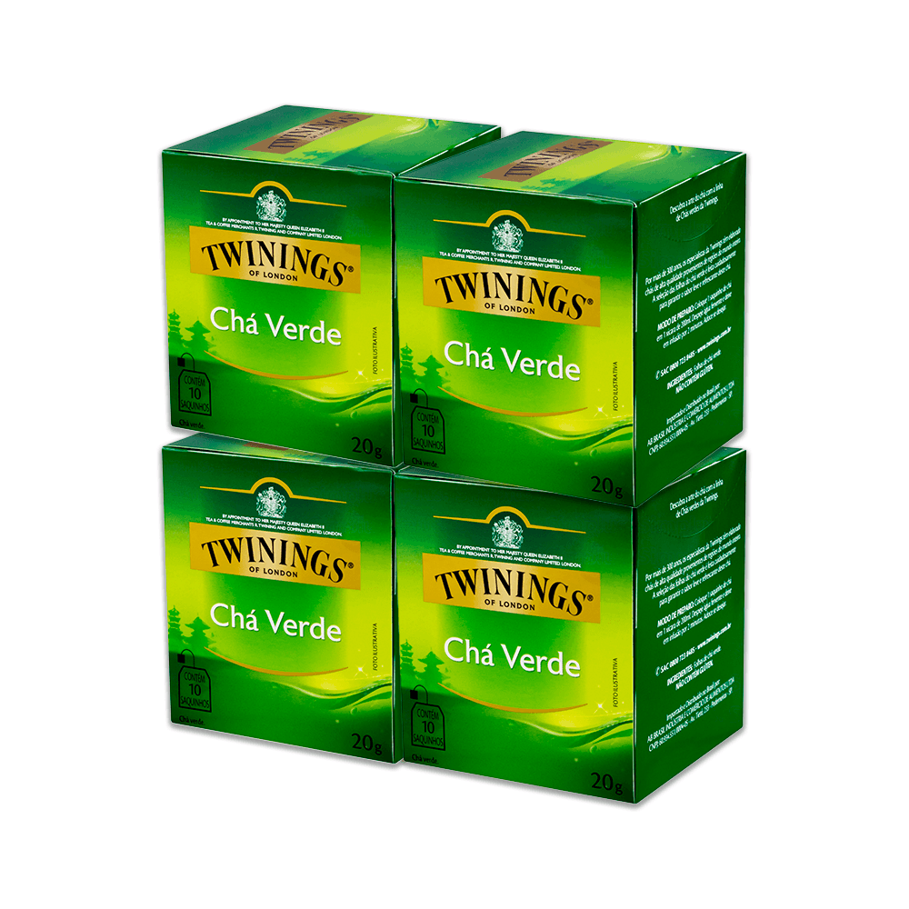Kit Chá Twinings Verde 20g - 4 unidades